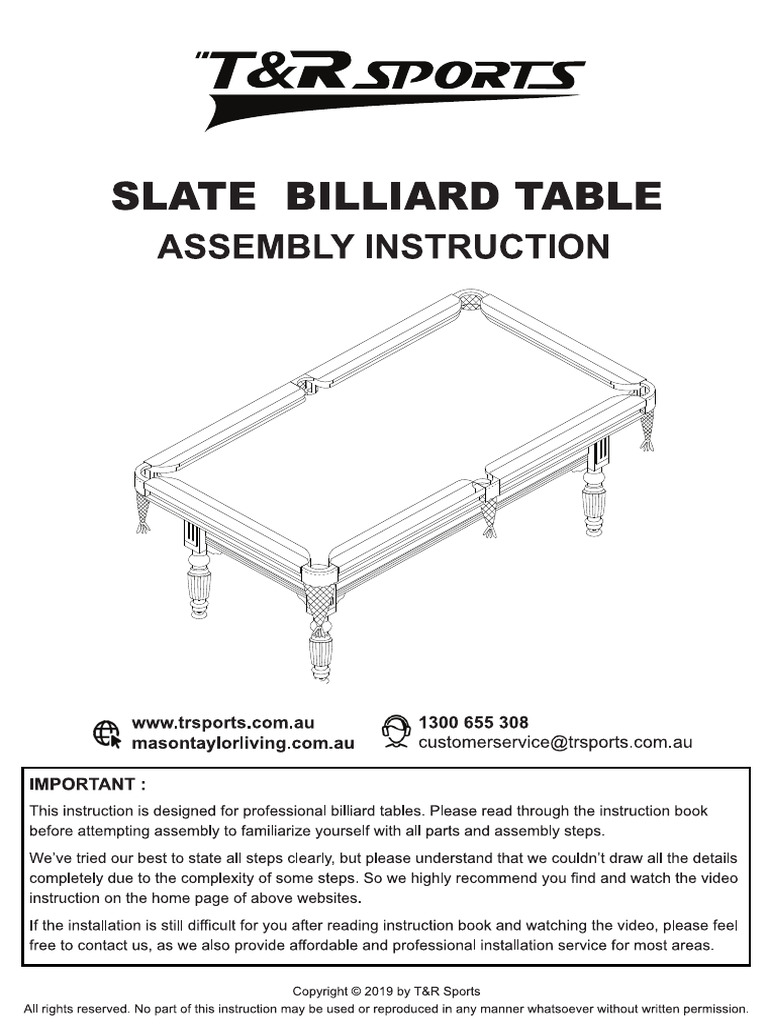 Slate Pool Instruction | PDF