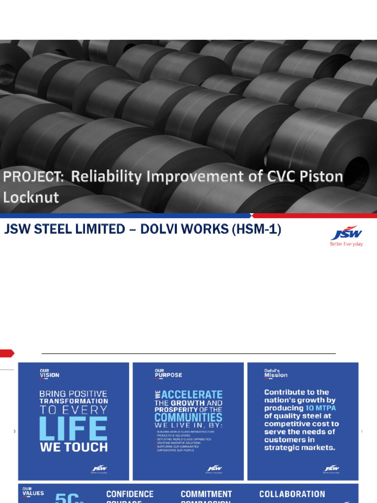 JSW-Dolvi - Presentation - RMOC - Reliability Improvement of CVC Piston ...