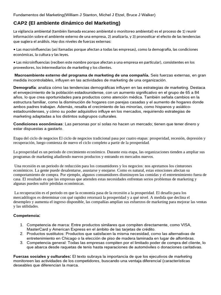 Fundamentos Del Marketing FINAL | PDF | Marketing | Comportamiento