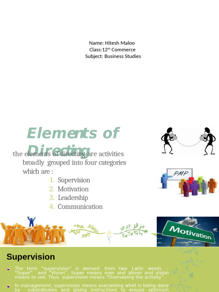 7 Directing 2d | PDF | Incentive | Motivation