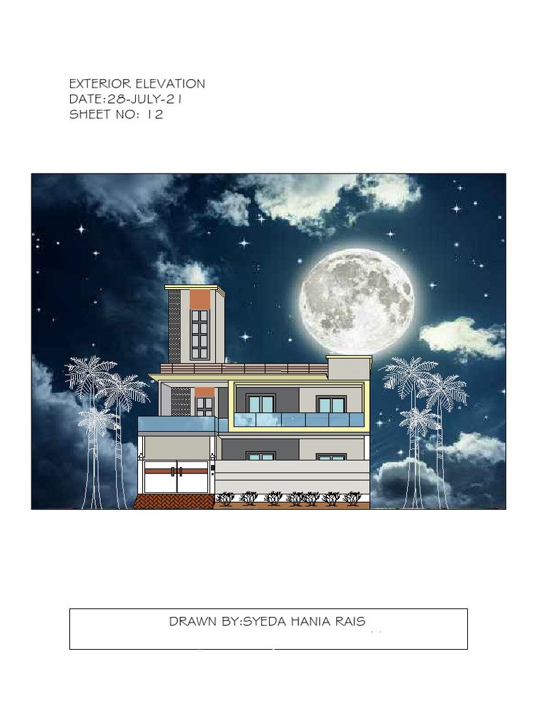Exterior Elevation DATE:28-JULY-21 Sheet No: 12 | PDF