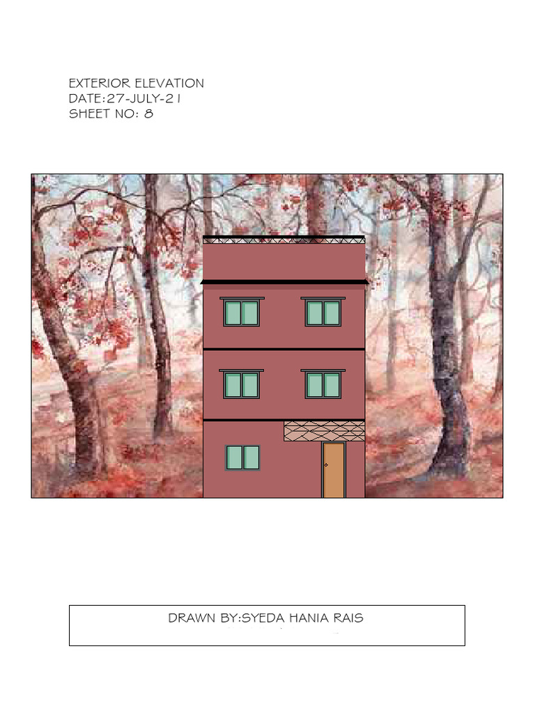 Exterior Elevation DATE:27-JULY-21 Sheet No: 8 | PDF