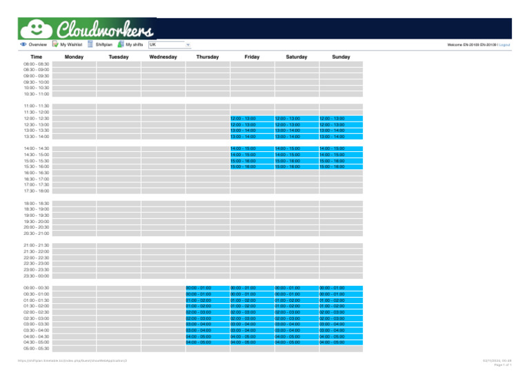 Cloudworkers - Schichtplaner | PDF