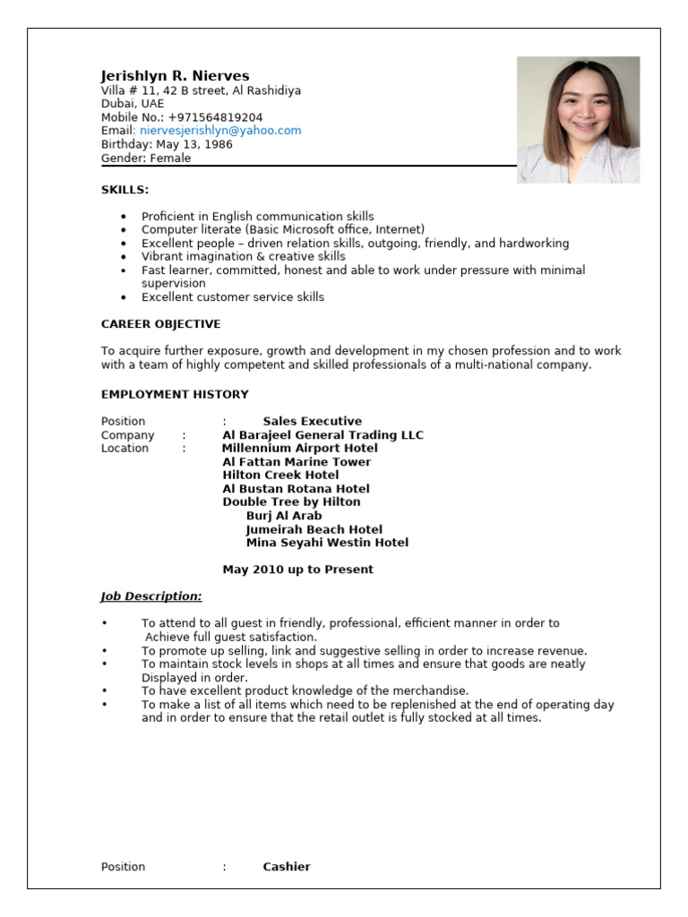 Jer Ish Cv 12345 | PDF | Business