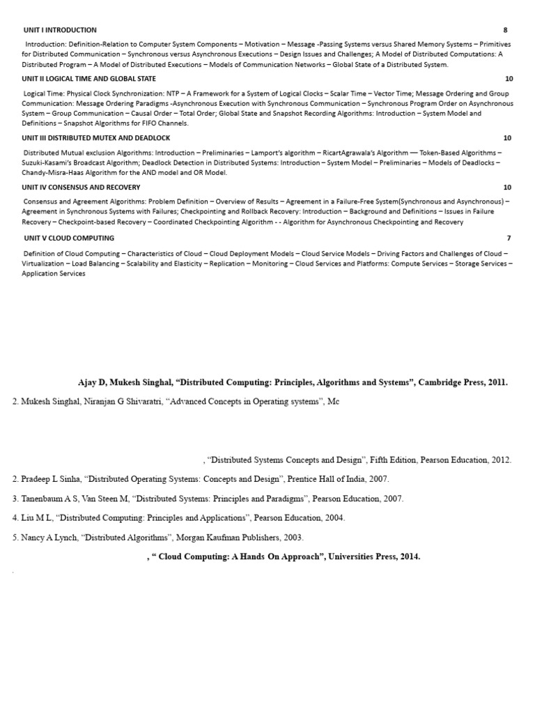 DC - Unit 1 - Introduction | PDF | Message Passing | Distributed Computing DC - Unit 1 - Introduction | PDF | Message Passing | Distributed Computing