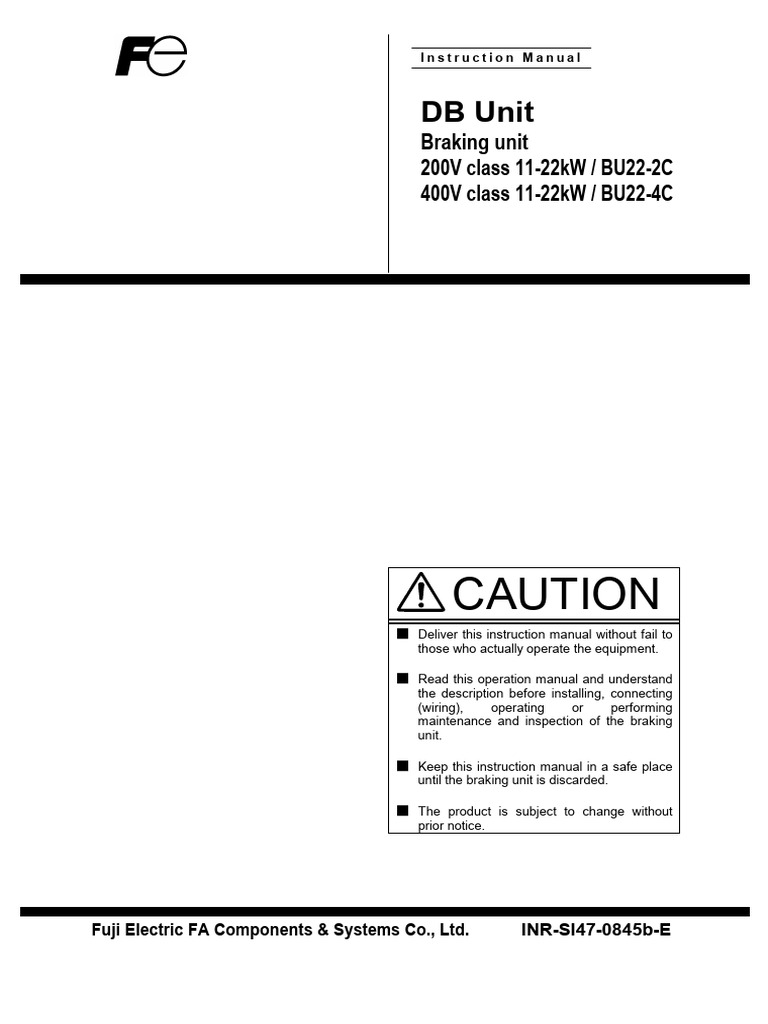 DBU Manual 30Hp and Below Instruction Manual INR-SI47-0845b-E | PDF ...