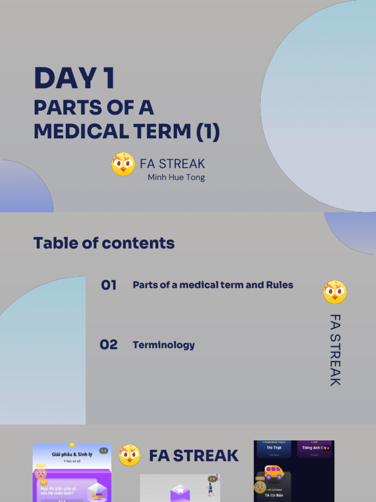 Day 1 - Parts of A Medical Term (1) PDF | PDF