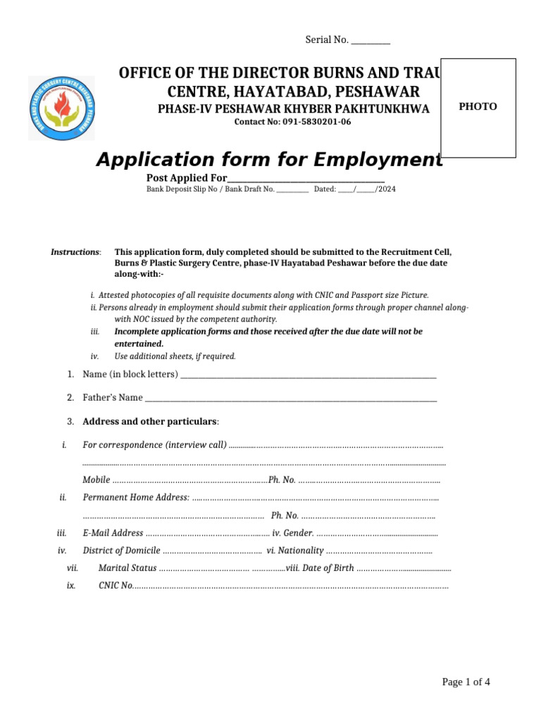 JOBApplicationform | PDF | Vocational Education | Qualifications
