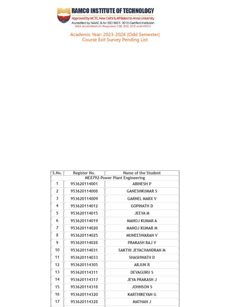 Course Exit Survey Pending | PDF