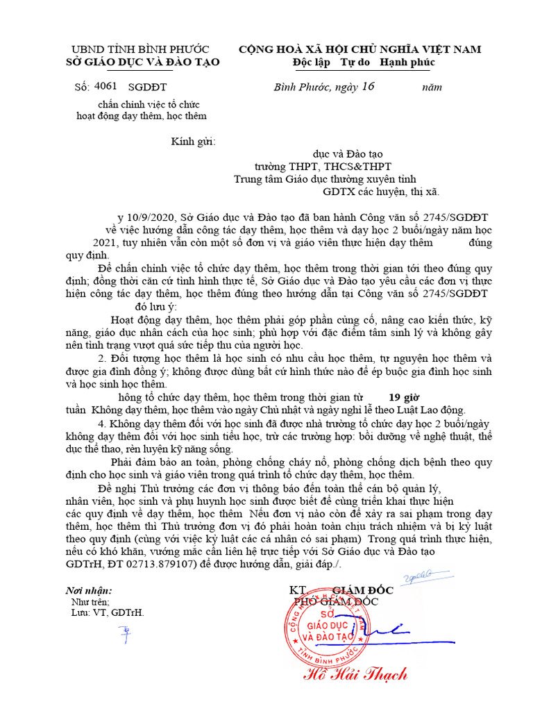 4061 CV Ve Chan Chinh Day Them Hoc Them | PDF