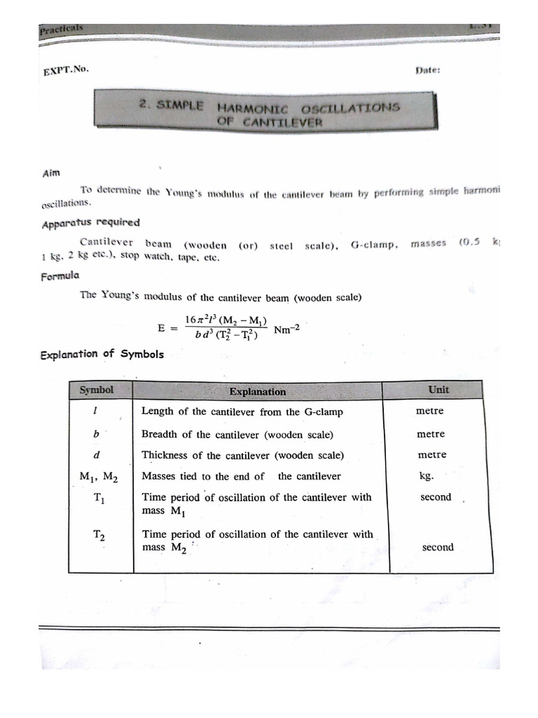 Physics Lab 7 TH Experiment Simple Harmonic | PDF