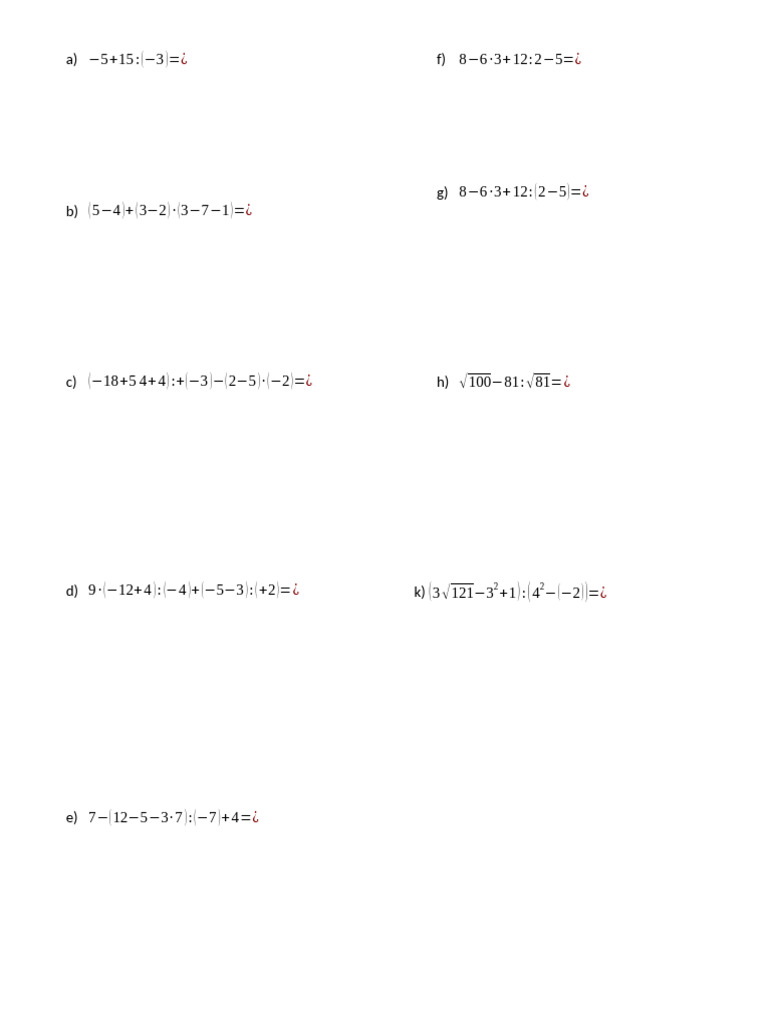 Ficha Enteros 2 | PDF