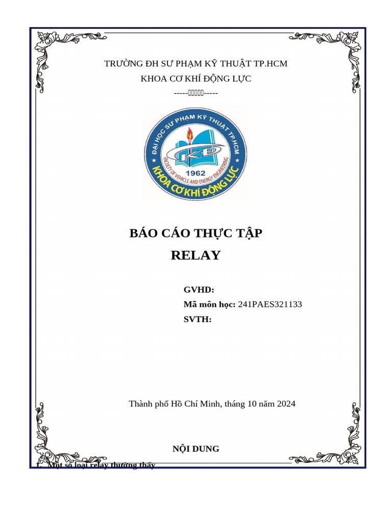 Báo Cáo Relay | PDF