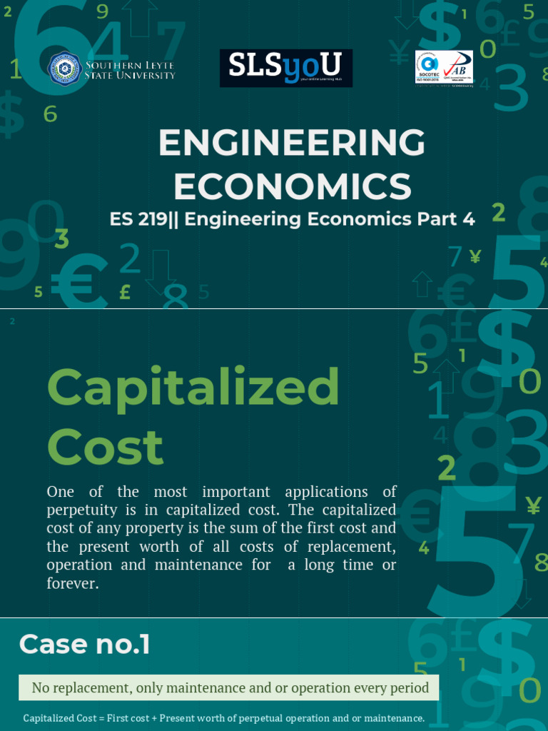 Capitalized Cost and Bond Economics Guide | PDF | Bonds (Finance) | Interest