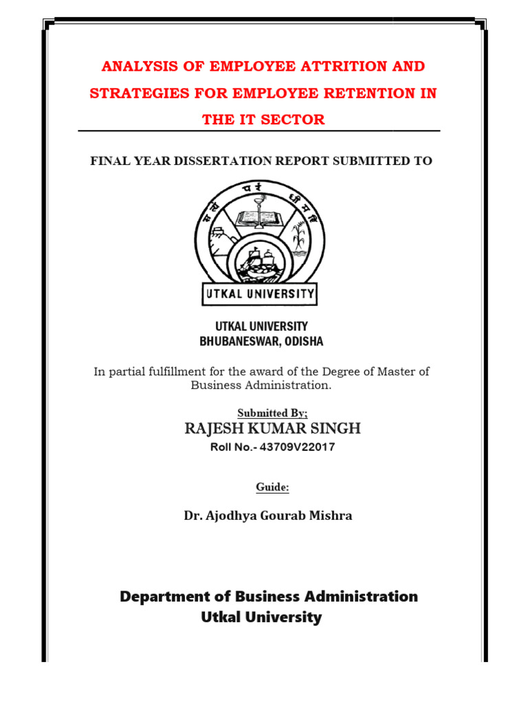 Dissertation 1 | PDF | Employee Retention | Turnover (Employment)