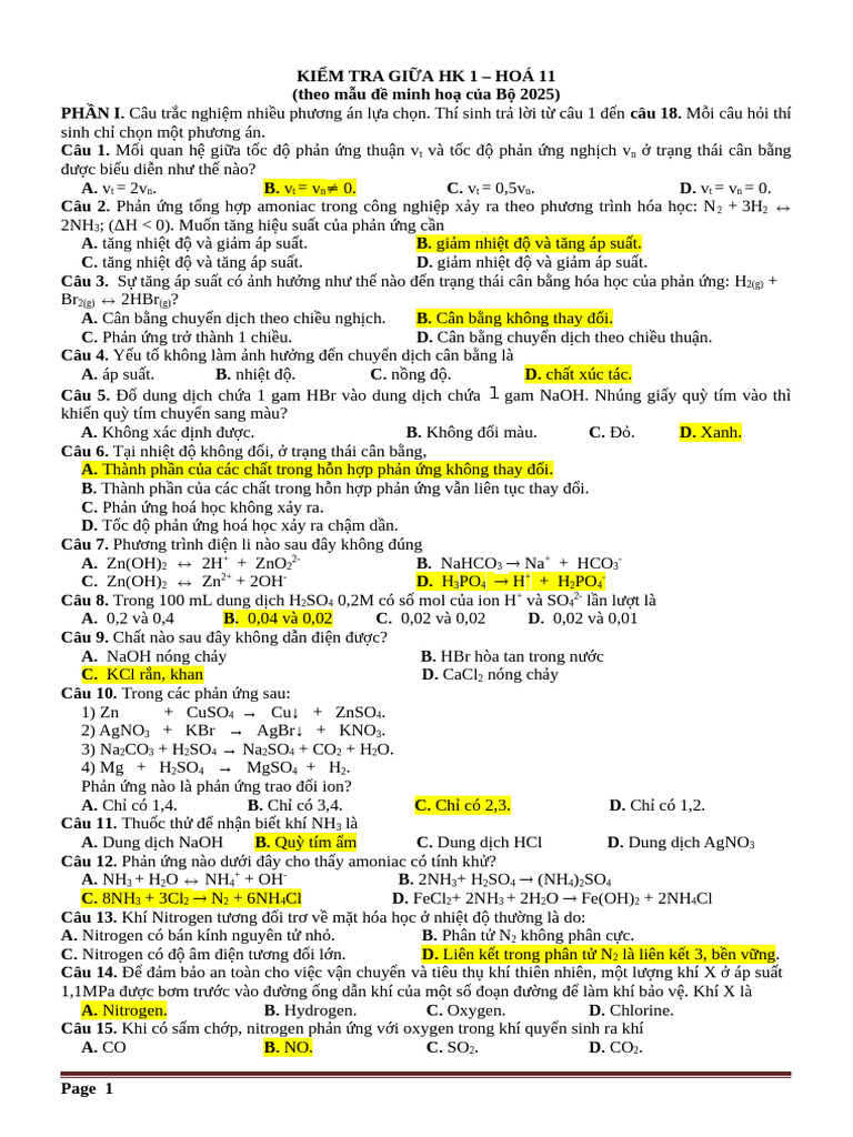 GHK1 Hoá 11 002 | PDF