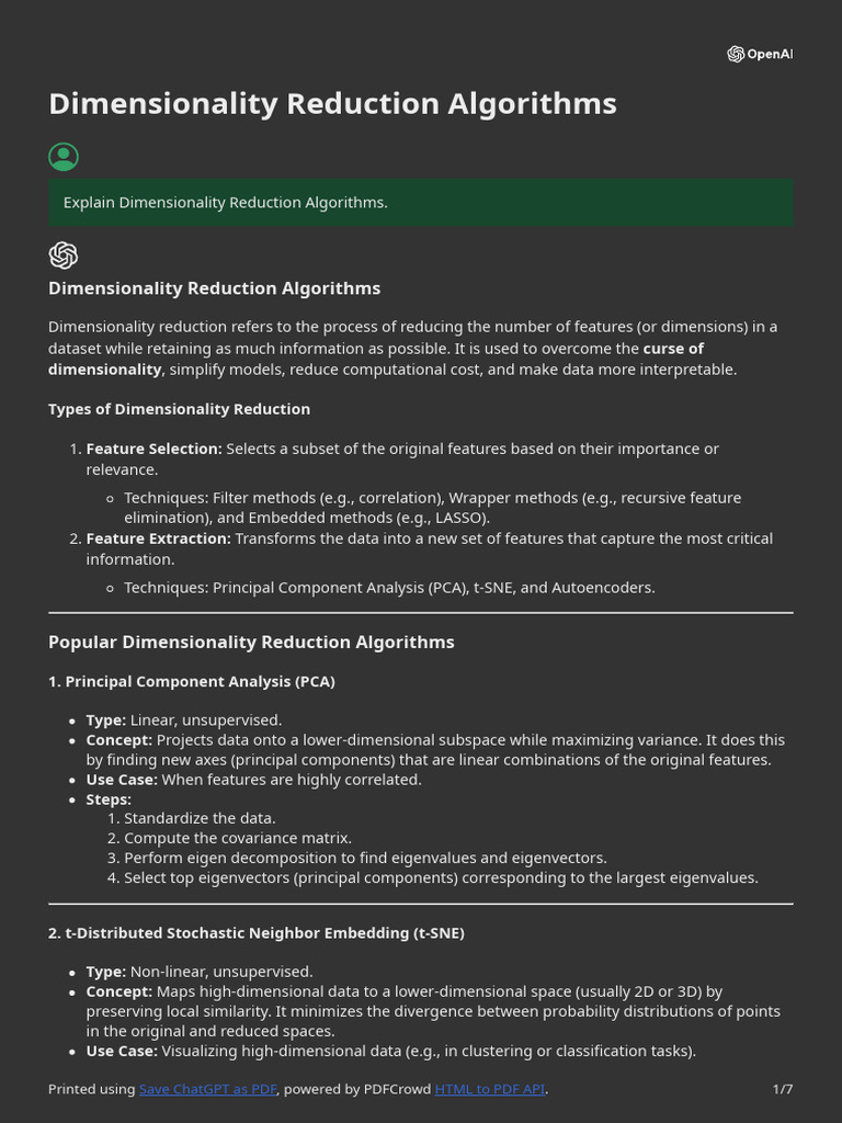 Dimensionality Reduction Algorithms | PDF | Principal Component Analysis | Eigenvalues And ...