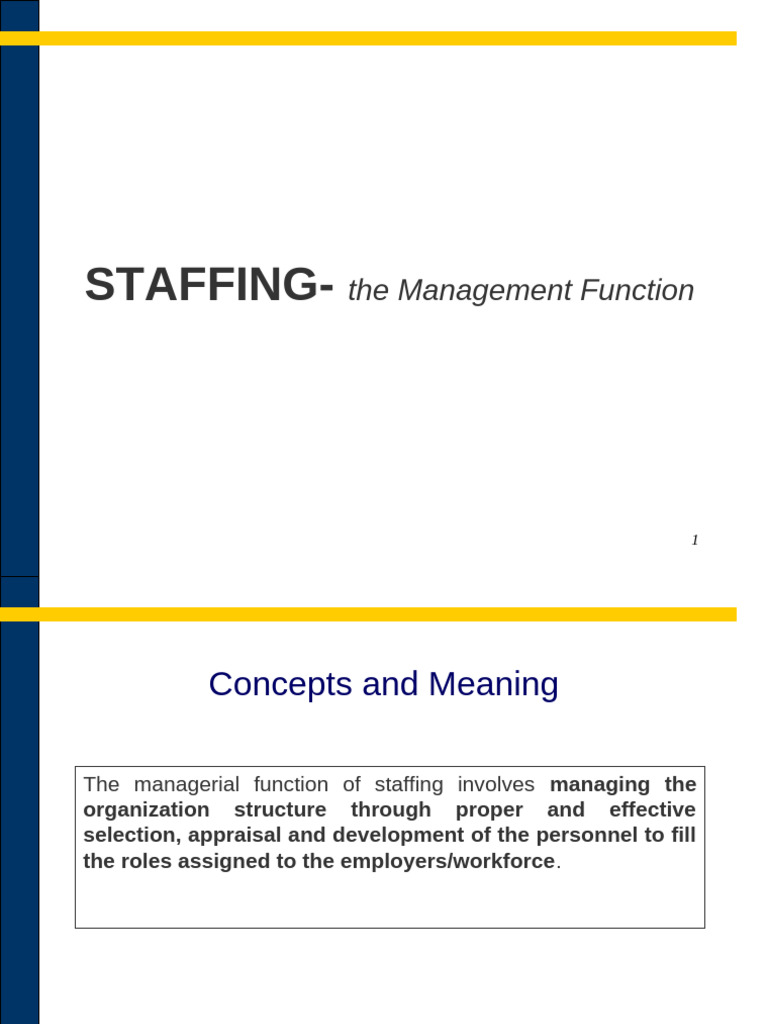 Staffing Management: Key Functions & Processes | PDF | Performance ...