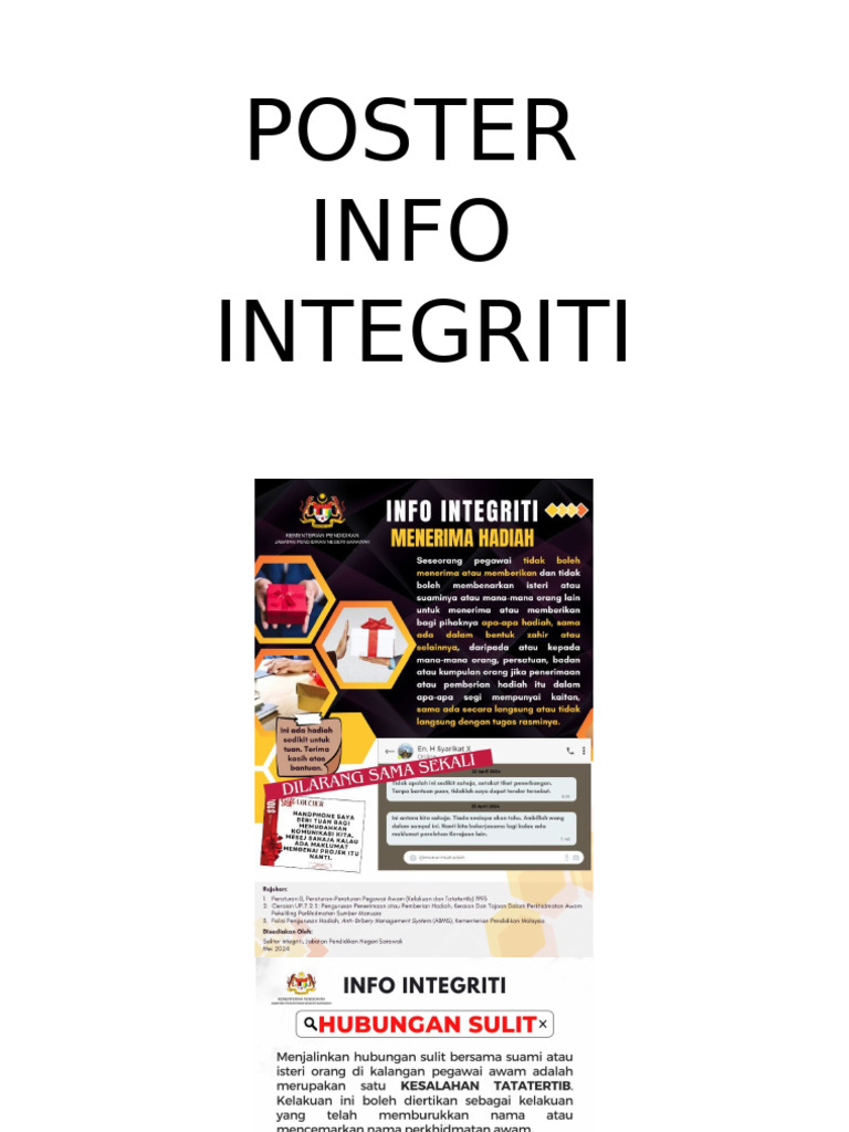 Poster Integriti | PDF