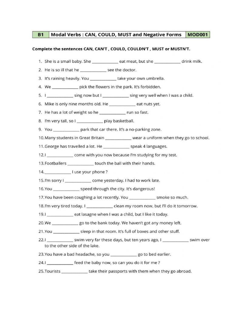 Modal Verb | PDF