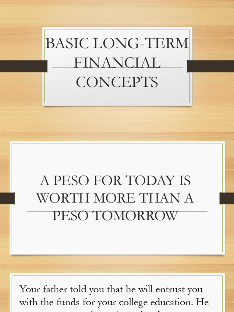 Basic Long Term Financial Concepts | PDF | Present Value | Interest