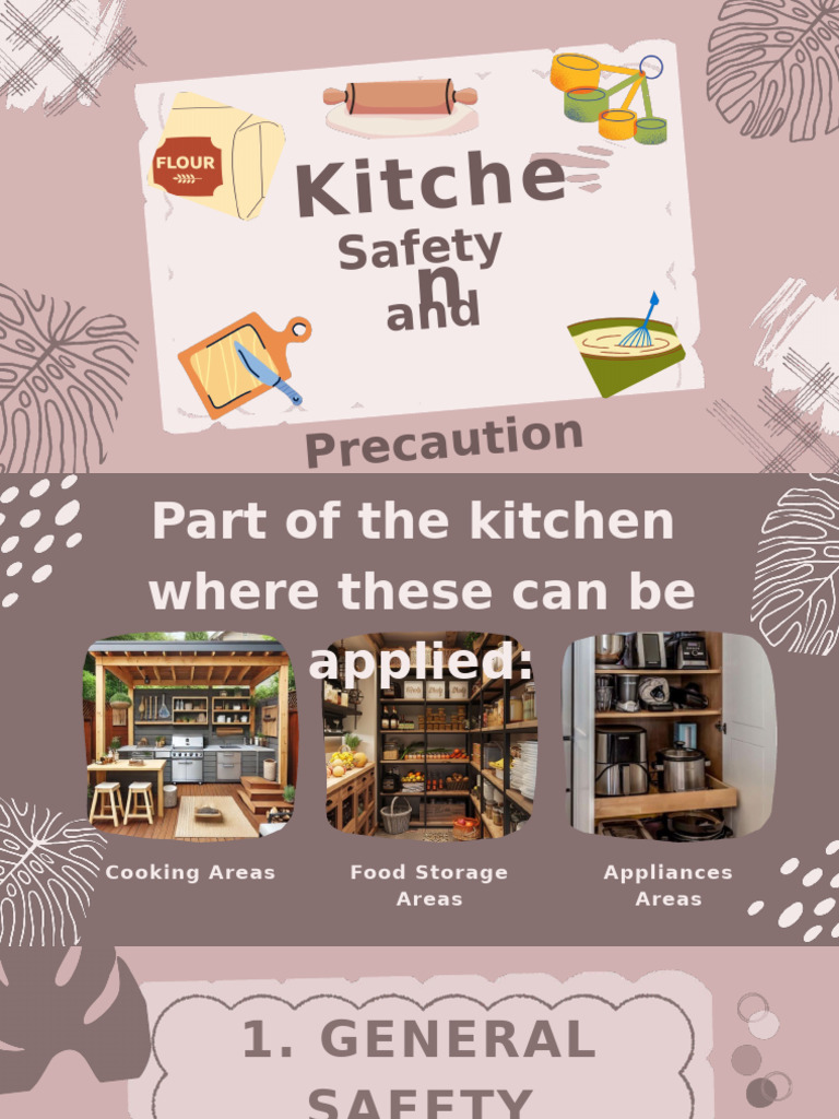 Kitchen Safety and Precautions | PDF | Knife | Cooking
