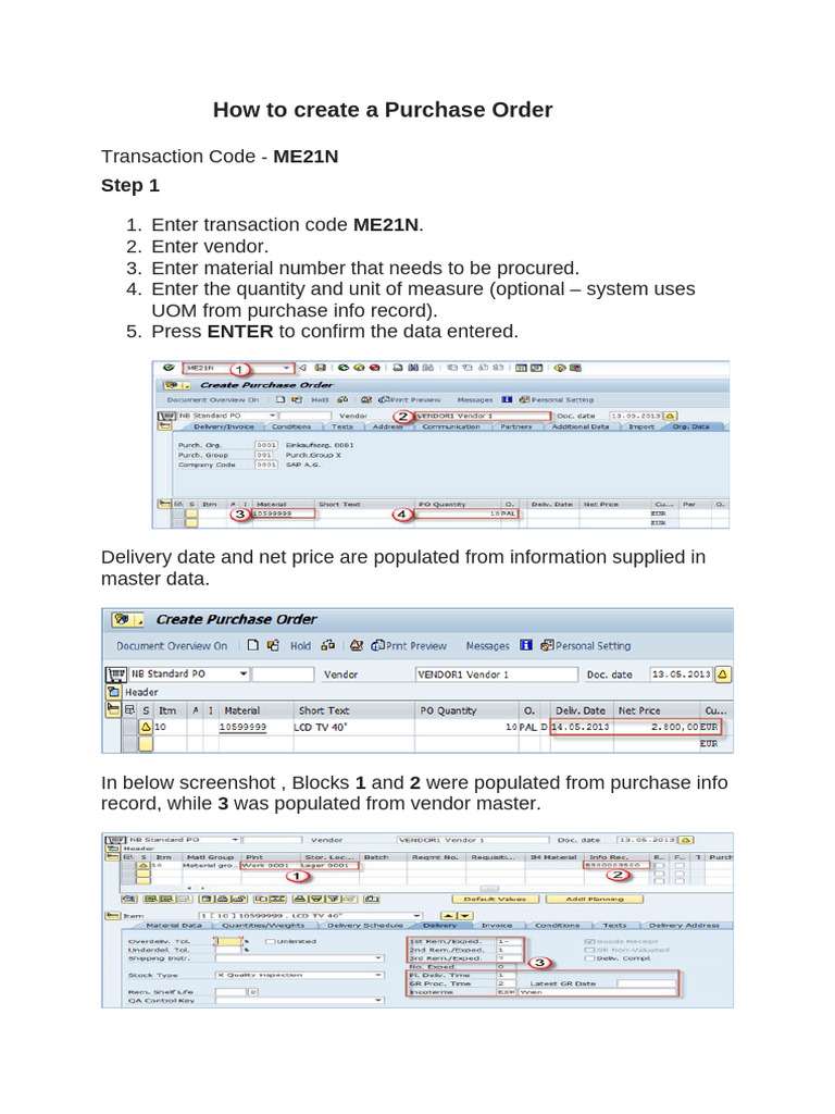 How To Create A Purchase Order | PDF | Invoice | Business