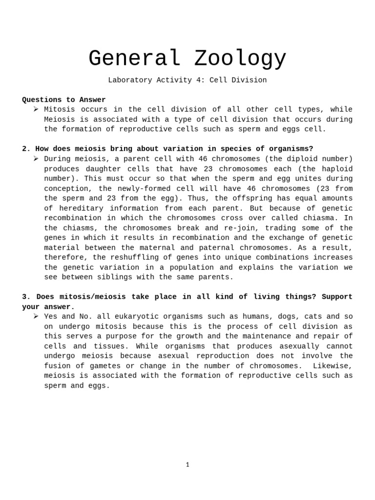 Laboratory-Activity-4-Cell Division | PDF | Social Science | Wellness