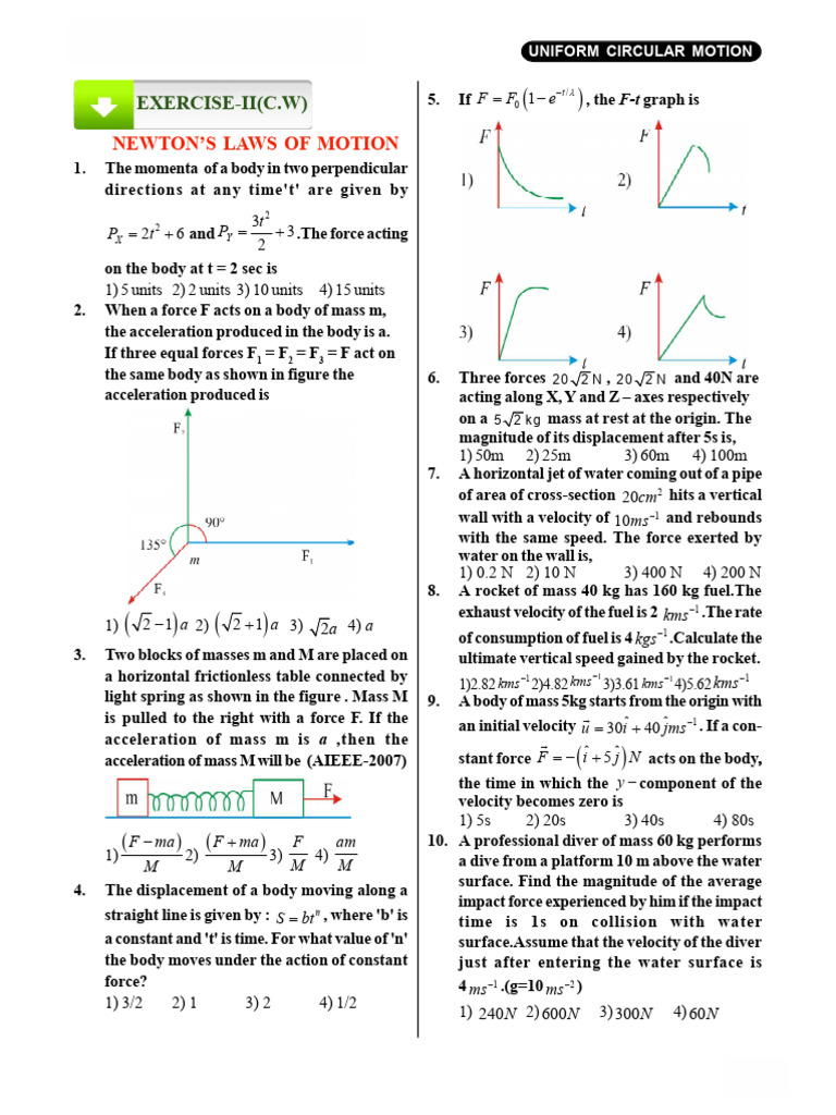 Laws of Motion | PDF | Force | Tension (Physics)