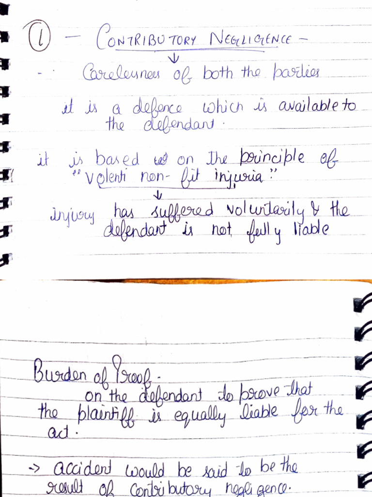 General Defences Negligence | PDF