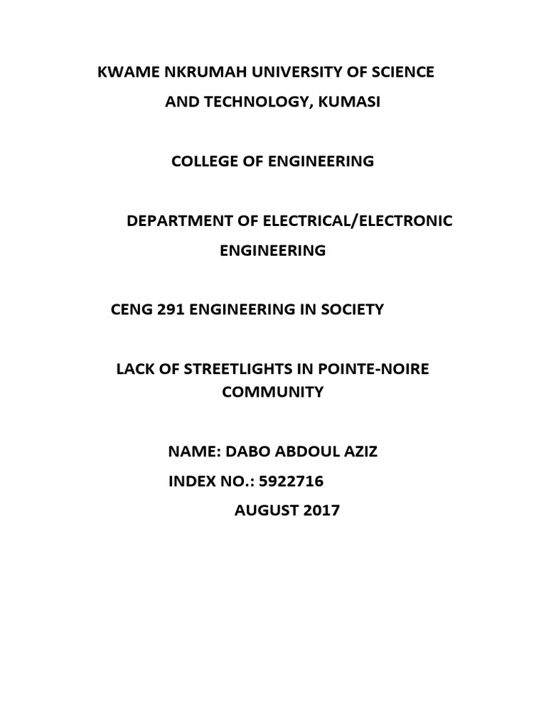 Dabo Abdoul Aziz Ceng 291 | PDF | Photovoltaics | Electronics
