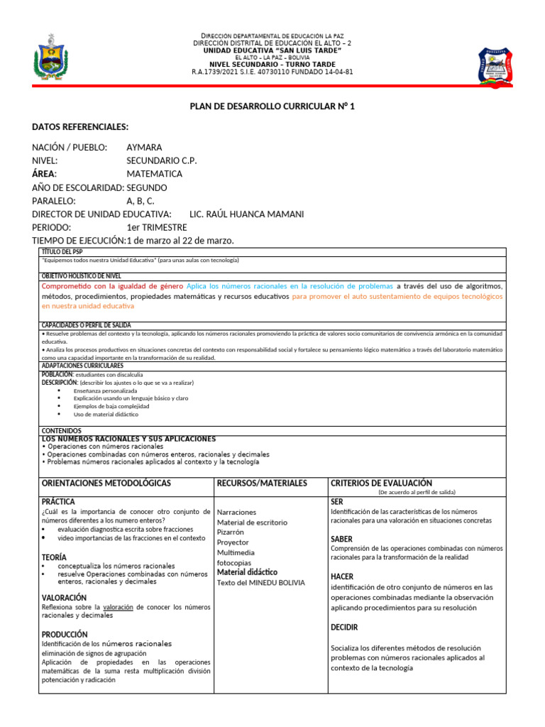 PDC - 2024 - Segundo - 1T | PDF | Geometría | Número racional