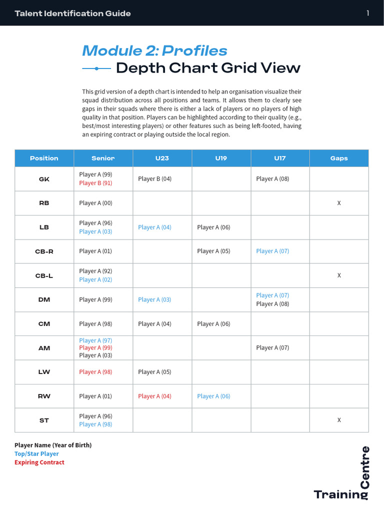 Talent Identification Guide FIFA TC ST Module 2 Depth Chart Grid View | PDF