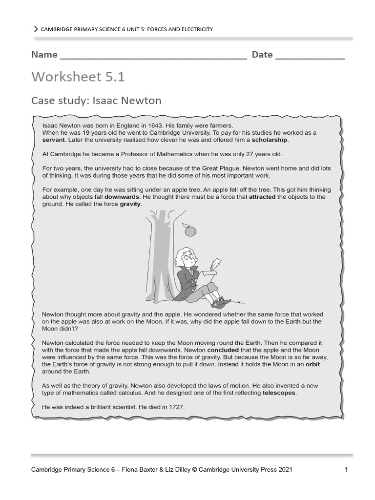 Worksheets_Unit 5 | PDF | Series And Parallel Circuits | Isaac Newton