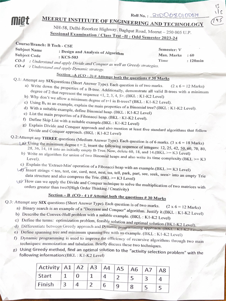 Daa Sessional Paper | PDF