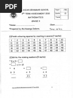 Grade 3 Maths Revision Paper 2022 | PDF