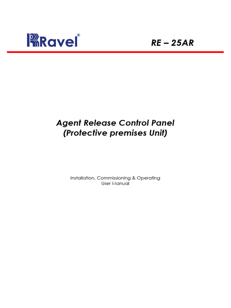RE-25AR Control Panel User Manual | PDF | Smoke | Electricity