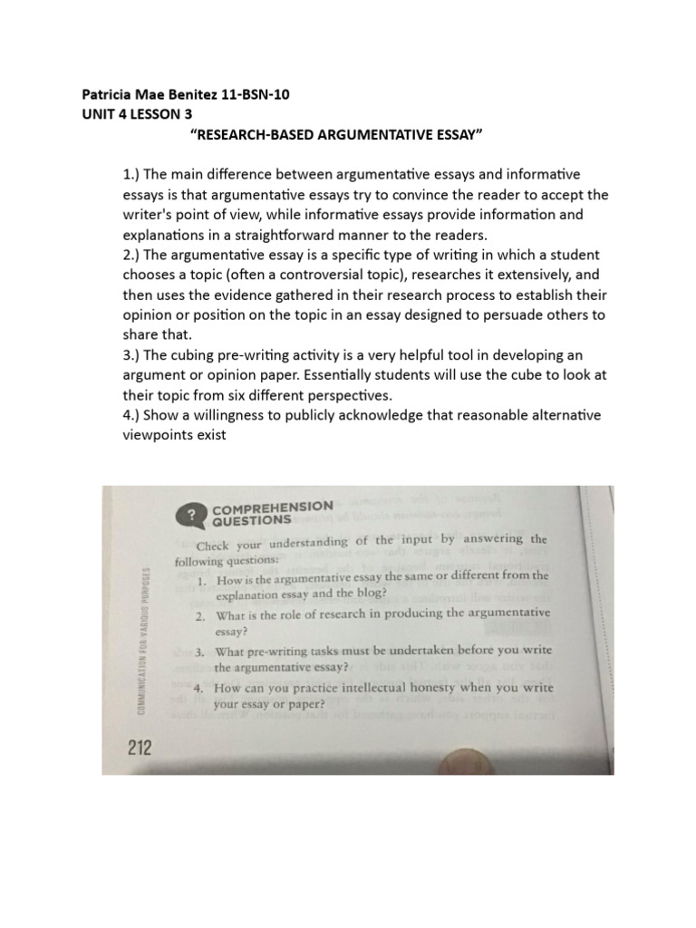 Research-Based Argumentative Essay | PDF