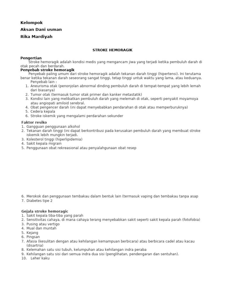 Askep Saraf Revisi - Masukan Saran | PDF