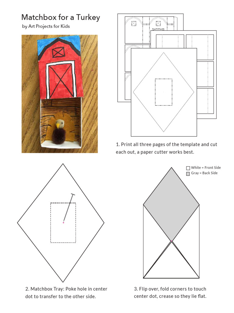 Origami Matchbox For A Turkey Barn | PDF | Home & Garden
