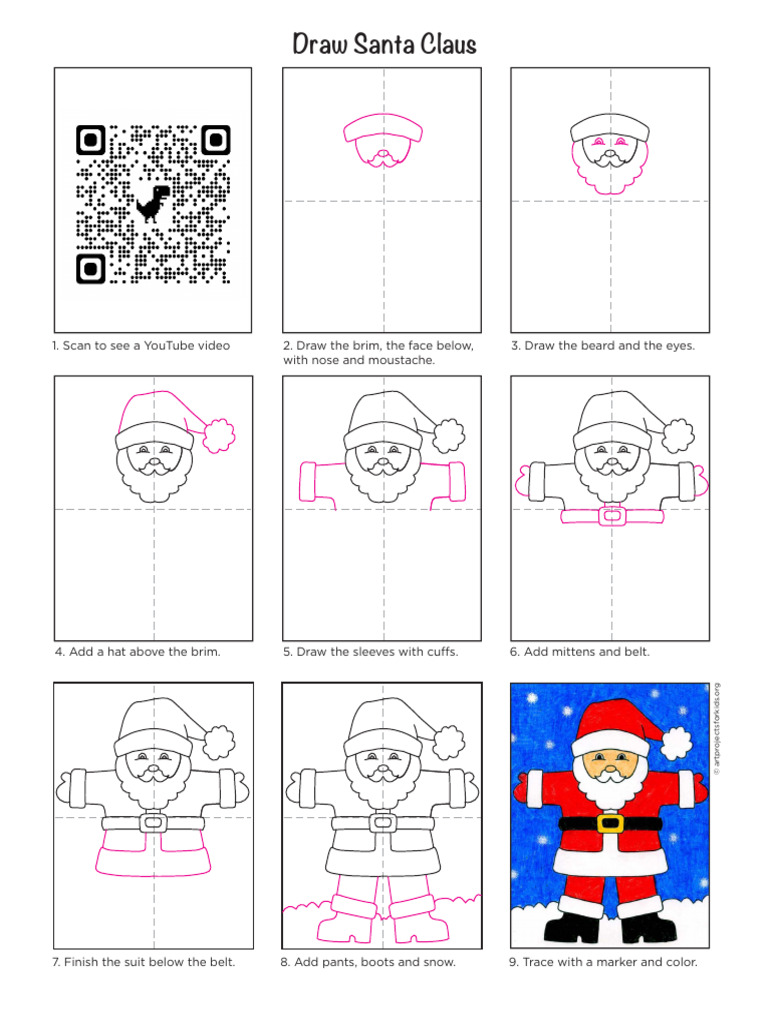 Draw Santa Claus QR Code | PDF