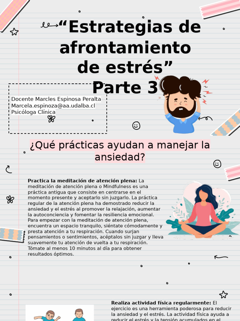 UNIDAD 2 PPT3 - "Estrategias de Afrontamiento de Estrés"parte3 | PDF ...