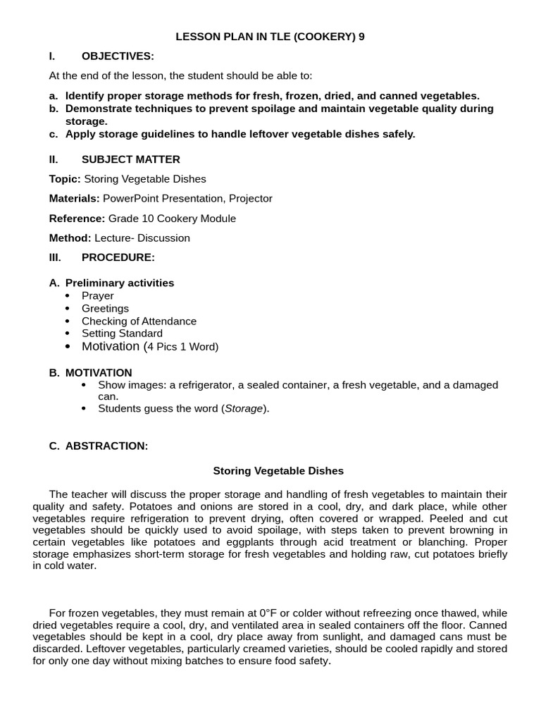 Best Practices for Vegetable Storage | PDF | Vegetables