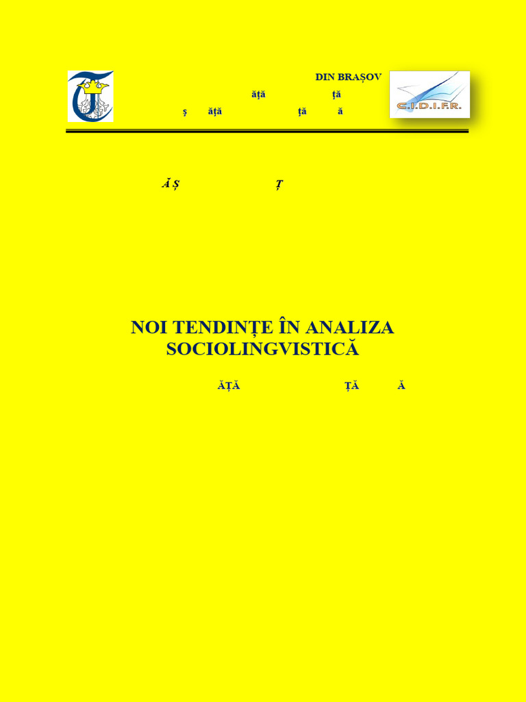 Noi Tend. in An. Sociolingv. - G. Cusen | PDF | Cognition ...