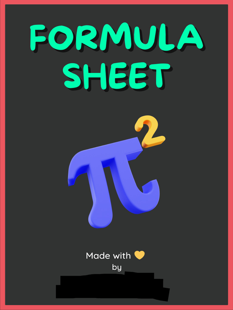 Maths Formula Sheet By Snapzen04 Pdf Quadratic Equation 9746