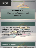 Modyul 1 Ang Retorika Kahulugan at Kahalagahan | PDF