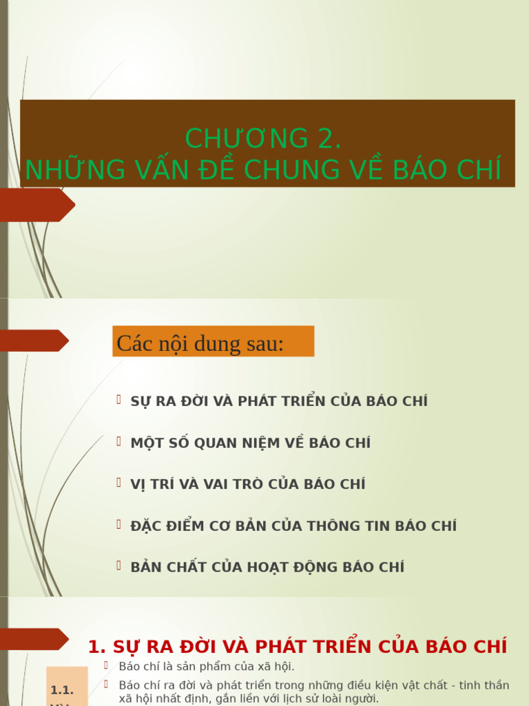 XHH 4-Chuong 2 - Nhung Van de Chung Ve Bao Chi | PDF