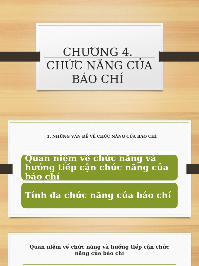 XHH 6-Chuong 4 - Chuc Nang Cua Bao Chi | PDF