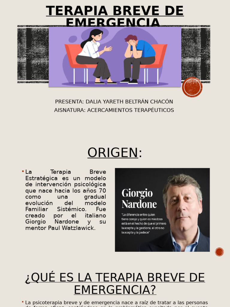 Terapia Breve de Emergencia | PDF | Psicoterapia | Terapia Gestalt