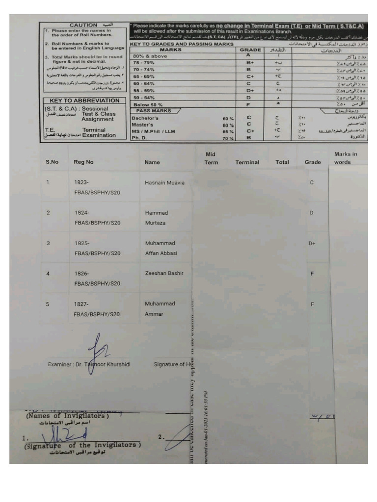 QM-1 Final Result | PDF